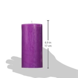 Zest Candle 3" x 6" Purple Pillar Candle, 3" Diameter x 6" H