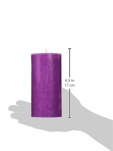 Zest Candle 3" x 6" Purple Pillar Candle, 3" Diameter x 6" H