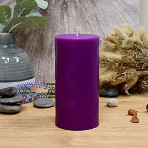 Zest Candle 3" x 6" Purple Pillar Candle, 3" Diameter x 6" H