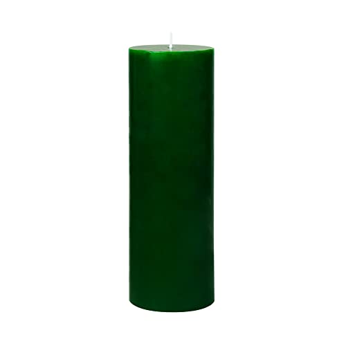 Zest Candle 110-Hour Burn Time Pillar Candle, 3 by 9-Inch, Hunter Green