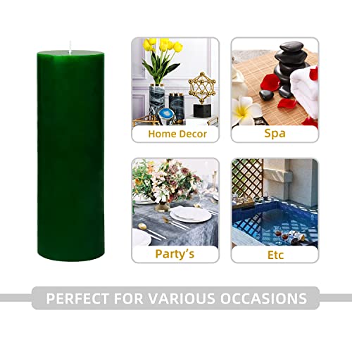 Zest Candle 110-Hour Burn Time Pillar Candle, 3 by 9-Inch, Hunter Green