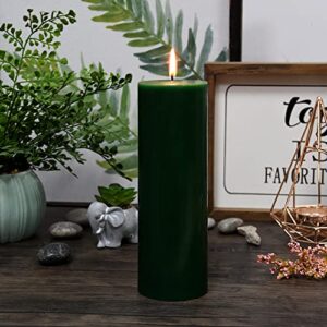 Zest Candle 110-Hour Burn Time Pillar Candle, 3 by 9-Inch, Hunter Green