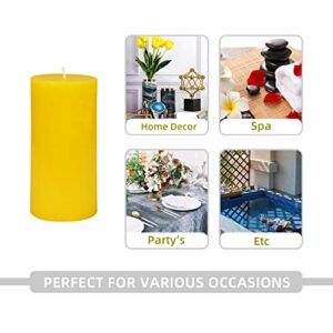 Zest Candle Pillar Candles, 3 by 6-Inch, Yellow Citronella