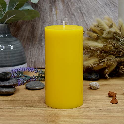 Zest Candle Pillar Candles, 3 by 6-Inch, Yellow Citronella