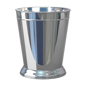 nu steel timeless polished stainless steel wastebasket, 9-quart