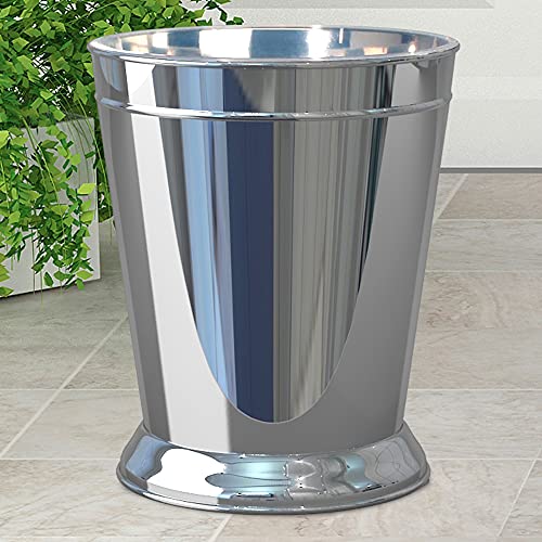 nu steel Timeless Polished Stainless Steel Wastebasket, 9-Quart