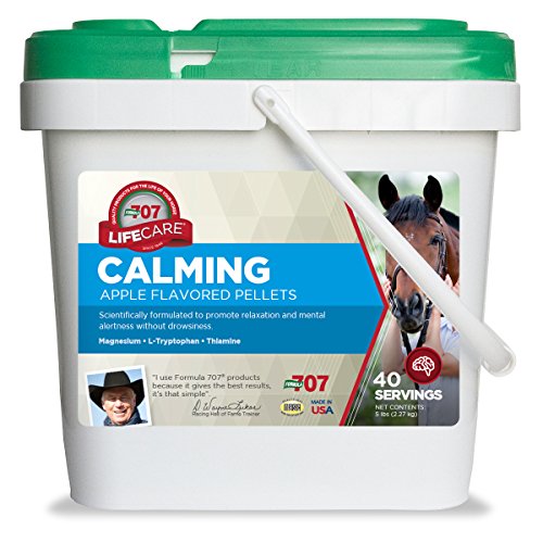 Formula 707 Calming Equine Supplement 5LB Bucket – Anxiety Relief and Enhanced Focus for Horses – L-Tryptophan, Thiamine & Magnesium