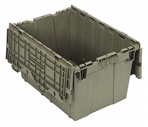 Quantum Storage Systems Attached Lid Container, Gray, 12-3/4"H x 21-1/2"L x 15-1/4"W, 1EA QDC2115-12 - 1 Each