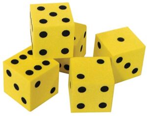 teacher created resources traditional foam dice, grades k-4, 20/pack