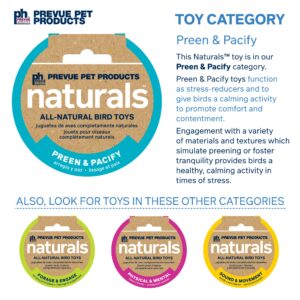 Prevue Hendryx Naturals Preen & Pacify Coco and Bamboo Bird Toy 62800