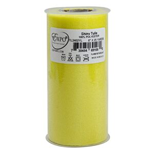 expo shiny tulle spool of 25-yard, yellow