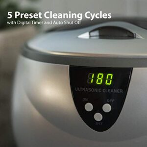 Magnasonic Professional Ultrasonic Jewelry Cleaner with Digital Timer for Eyeglasses, Rings, Coins (MGUC500)