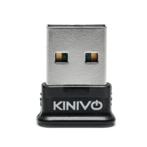 Kinivo USB Bluetooth Adapter for PC BTD400 (Bluetooth 4.0 Dongle Receiver, Low Energy) - Compatible with Windows 11/10/8.1/8/7, Raspberry Pi, Linux, MacOS, Laptop & Headphones