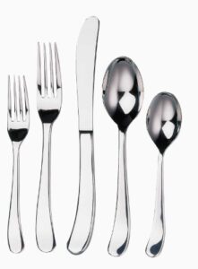 ginkgo international sea drift 42-piece stainless steel flatware place setting, service for 8 plus 2-piece hostess set