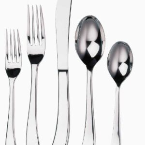 Ginkgo International Sea Drift 42-Piece Stainless Steel Flatware Place Setting, Service for 8 Plus 2-Piece Hostess Set