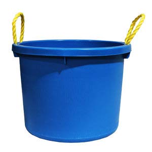 fortiflex multi purpose storage bucket for dogs/cats and horses, 40-quart, blue