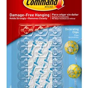 Command 17026CLR B007RKFCFY Decorative Replacement Strip, Mini, 1/2 Lb, Rubber Resin Adhesive, Paper Liner, 120 Clips, Clear, Count