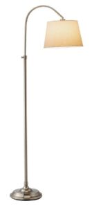 adesso 3188-22 bonnet floor lamp, 13.25" x 13.25" x 62", satin steel