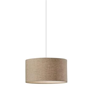 adesso 4001-18 harvest drum plug-in pendant, 8 in., 150w incandescent, 150w cfl, 1 pendant lighting, wheat