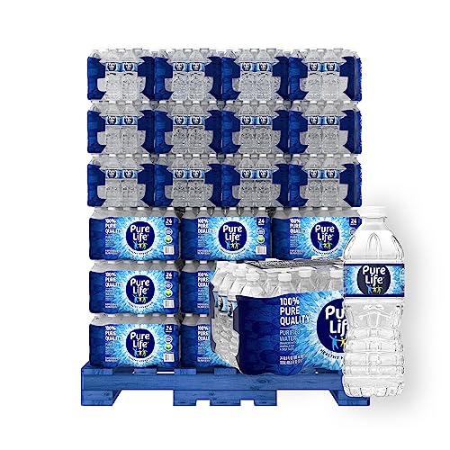 Pure Life Purified Bottled Water, 1/2 Liter (16.9 Oz) - 78 Case Pallet…