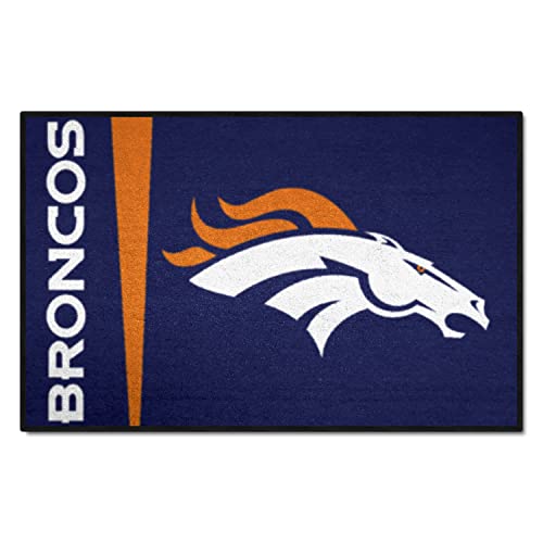 FANMATS 8229 Denver Broncos Starter Mat Accent Rug - 19in. x 30in. | Sports Fan Home Decor Rug and Tailgating Mat Uniform Design