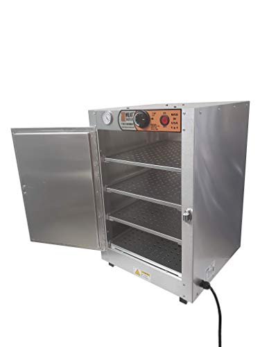 HeatMax 16x16x24 Small Hot Box Food Warmer with an Interior usable shelf space of 13 x 15.5 inch. Countertop Pizza, Patty, Pastry, Empanada, Concession Hot Food Holding Case