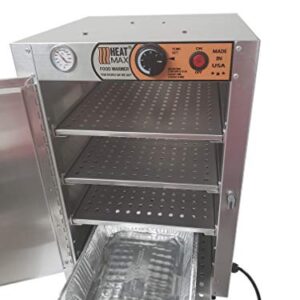 HeatMax 16x16x24 Small Hot Box Food Warmer with an Interior usable shelf space of 13 x 15.5 inch. Countertop Pizza, Patty, Pastry, Empanada, Concession Hot Food Holding Case