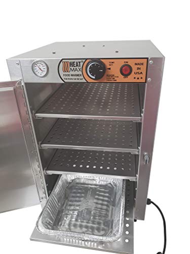 HeatMax 16x16x24 Small Hot Box Food Warmer with an Interior usable shelf space of 13 x 15.5 inch. Countertop Pizza, Patty, Pastry, Empanada, Concession Hot Food Holding Case