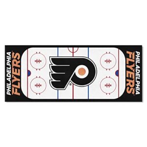 fanmats - 10488 nhl philadelphia flyers nylon face football field runner 30"x72"