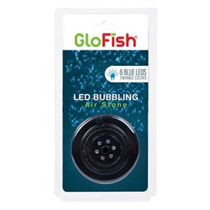 GloFish Blue LED Bubbler, Aquarium Lights With Air Stone For Fish Tanks 2.6-Inch x 4-Inch x 0.5-Inch