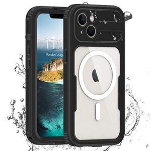 通用 ip68 waterproof dustproof shockproof drop proof case for iphone 14 6.1 inch, with built-in screen protector, rugged heavy duty full body underwater protective cover case for iphone 14 (black)