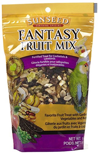 Sun Seed Company BSS59305 Fantasy Fruit Mix Cockatiel Treats Pouch, 11-Ounce