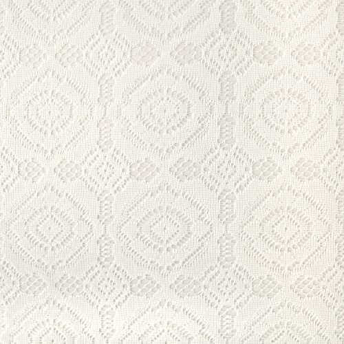 DII Home Essentials 100% Polyester, Machine Washable, Shabby Chic, Vintage Tablecloth or Overlay 63" Round, Vintage Lace Cream