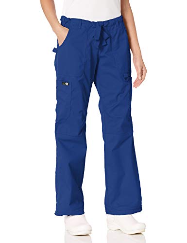 KOI Women's Lindsey Ultra Comfortable Cargo Style Scrub Pants, Galaxy, Medium