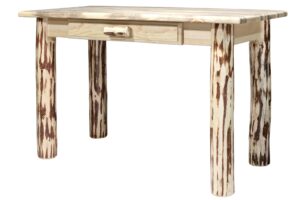 montana woodworks montana collection writing desk, clear lacquer finish