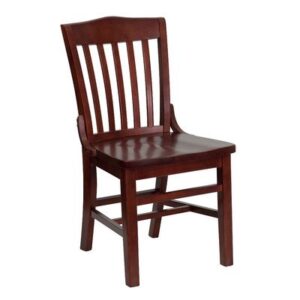 flash furniture 4 pack hercules series school house back mahogany wood restaurant chair