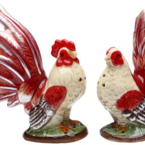 Appletree Design 31968 A Day in the Country Rooster Salt and Pepper Set, 4-3/8-Inch