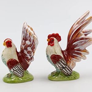 Appletree Design 31968 A Day in the Country Rooster Salt and Pepper Set, 4-3/8-Inch