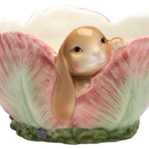 Appletree Design Ceramic Barn Yard Bunny Candy Bowl, 5-Inch Long, 2-3/4-Inch