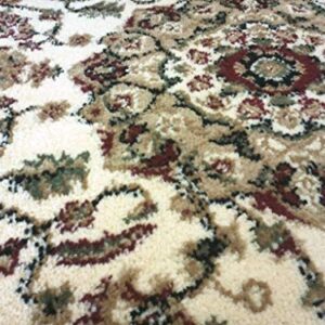 Bellagio Traditional Area Rug Runner 32 in. X 15 Ft. 10 in. Beige 401