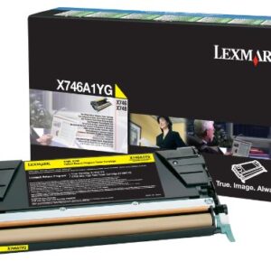 Lexmark X746A1YG X746 X748 Toner Cartridge (Yellow) in Retail Packaging