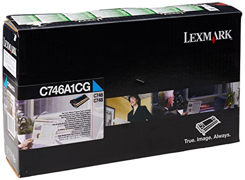 Lexmark C746A1CG C746 C748 Laser Toner Cartridge (Cyan) in Retail Packaging