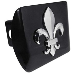 fleur-de-lis black metal hitch cover