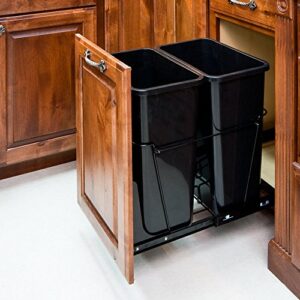 35-quart double pull-out waste container system/2 cans included & doorkit