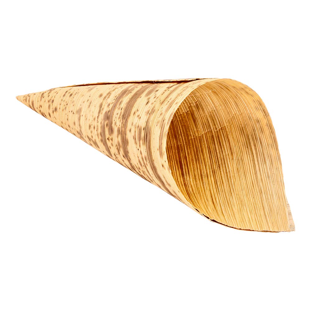 Restaurantware Bamboo Cone, Wooden Food Cone, Bamboo Food Cone - Perfect For Catering, Restaurants & Food Trucks - Medium 2" x 5" - 2.5 oz - 200ct Box - Restaurantware