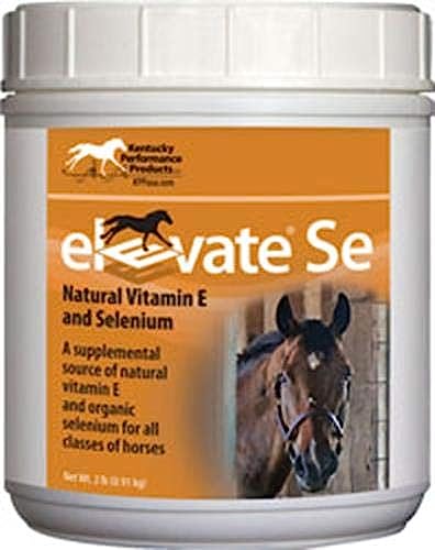 Kentucky Performance Prod Elevate Se Natural Vitamin E and Selenium Powder for Horses, 2 Pound Container