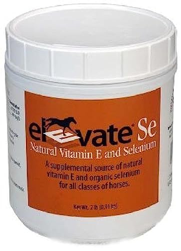 Kentucky Performance Prod Elevate Se Natural Vitamin E and Selenium Powder for Horses, 2 Pound Container