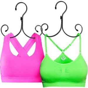 Non-Slip Cascading Hanger - Curly Hanger for Tank Tops, Sports Bra, Yoga Tops, Lingerie, Swimsuits by Boottique (Black- Set of 5)