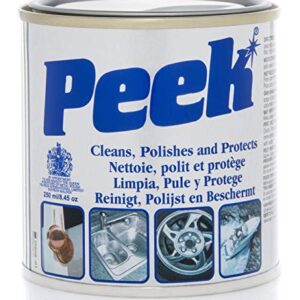 Peek 33700 Metal Cleaner Polishing Compound Paste to Clean, Polish, Shine and Protect Stainless Steel, Silver, Chrome, Fibreglass and Ceramic, 250ML