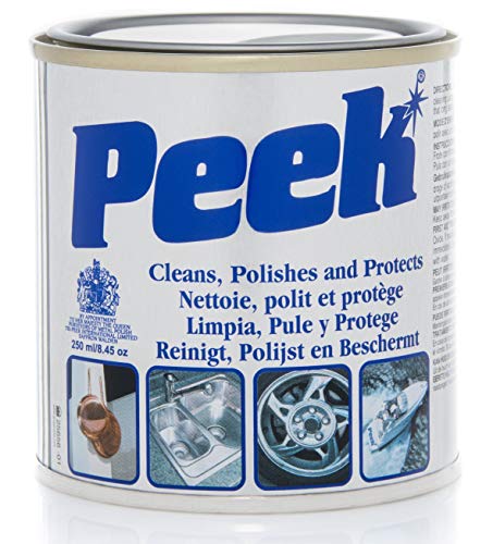 Peek 33700 Metal Cleaner Polishing Compound Paste to Clean, Polish, Shine and Protect Stainless Steel, Silver, Chrome, Fibreglass and Ceramic, 250ML